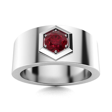Men's Lab Created Ruby Wedding Bands | Men's Lab Created Ruby Rings ...