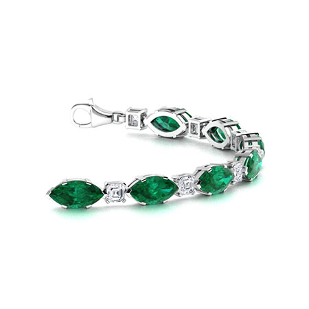 Lab-Created Emerald Bracelets For Women | Certified Fine Jewelry ...