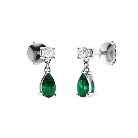 Lab-Created Emerald Earrings For Women | Certified Fine Jewelry ...