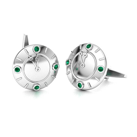 Men's Emerald Cufflinks | Cufflinks | Diamondere
