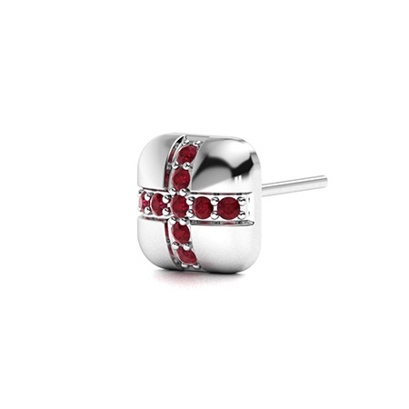 Men's Ruby Earrings & Studs | Men's Earrings & Studs | Diamondere ...