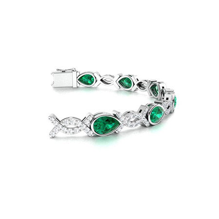 Lab-Created Emerald Bracelets For Women | Certified Fine Jewelry ...