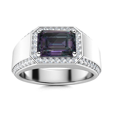 Alexandrite Rings for Men | Certified Fine Jewelry | Diamondere