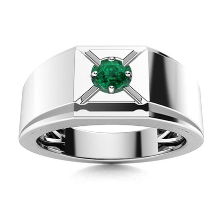 Men's Lab Created Emerald Wedding Bands | Men's Lab Created Emerald ...