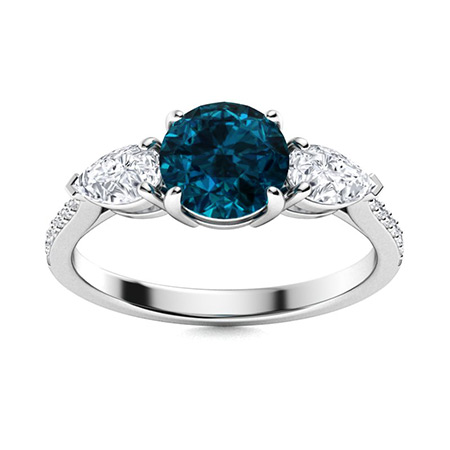 Lab-Created Blue Diamond Rings for Women | Certified Fine Jewelry ...