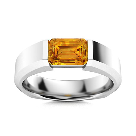 Men's Citrine Wedding Bands | Men's Citrine Rings | Diamondere