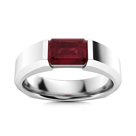 Men's Ruby Wedding Bands | Men's Ruby Rings | Diamondere