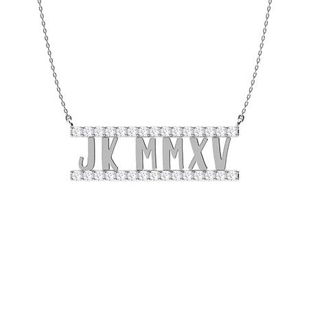 Gladys Necklace with Round SI Diamond | 0.5 carats Round SI Diamond ...