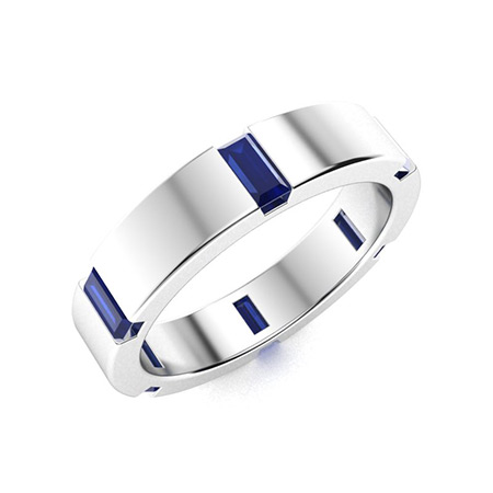 Graham Men's Ring with Baguette Sapphire | 0.84 carats Baguette ...