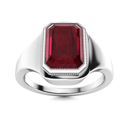 Ruby Men's Wedding Bands | Ruby Men's Rings | Diamondere (Natural ...
