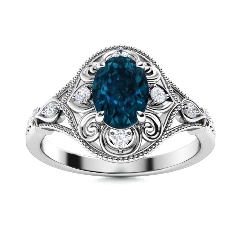 Lab Created Blue Diamond Rings for Women | Certified Fine Jewelry ...