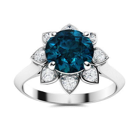 Lab-Created Blue Diamond Rings for Women | Certified Fine Jewelry ...