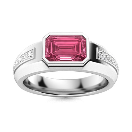 Men's Pink Tourmaline Wedding Bands | Men's Pink Tourmaline Rings ...