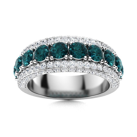 Men's Blue Diamond Wedding Bands | Men's Blue Diamond Rings | Diamondere