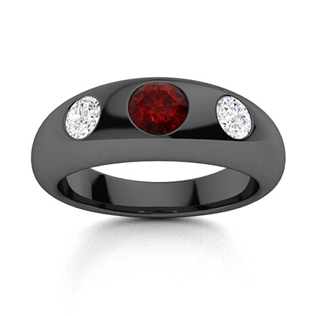 Men's Wedding Bands in Black Gold | Men's Rings in Black Gold | Diamondere