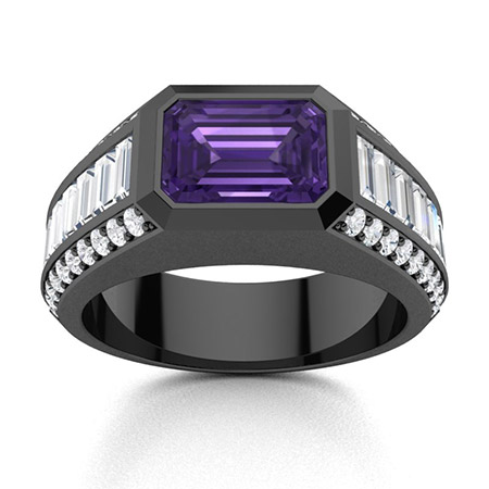 Men's Wedding Bands in Black Gold | Men's Rings in Black Gold | Diamondere