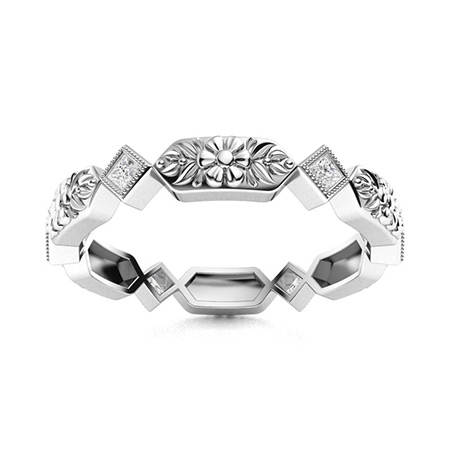 Ibis Ring with Princess cut Lab VS Diamond | 0.36 carats Square Lab VS ...