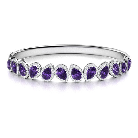 Platinum Bangles For Women | Diamondere