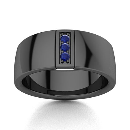 Men's Wedding Bands in Black Gold | Men's Rings in Black Gold | Diamondere