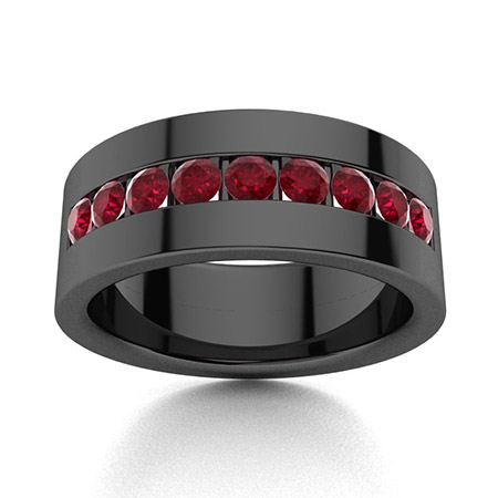 Men's Wedding Bands in Black Gold | Men's Rings in Black Gold | Diamondere