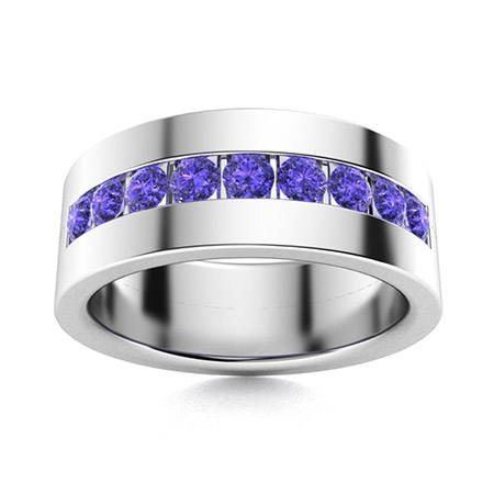 Men's Tanzanite Wedding Bands | Men's Tanzanite Rings | Diamondere