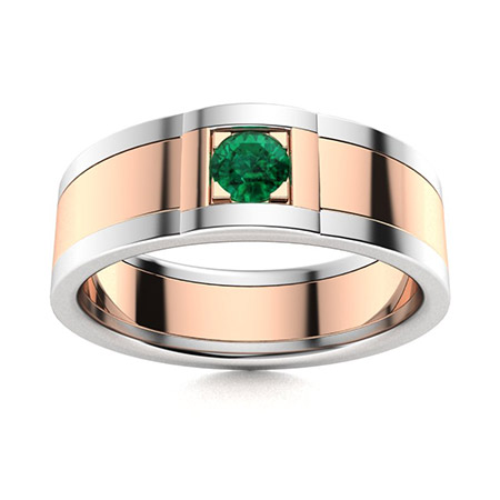 Men's Lab Created Emerald Wedding Bands | Men's Lab Created Emerald ...