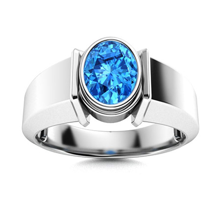 Men's Blue Topaz Wedding Bands | Men's Blue Topaz Rings | Diamondere ...