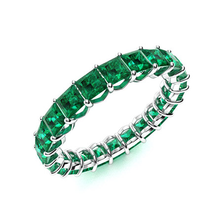 Jadon Ring with Princess cut Emerald | 2.2 carats Square Emerald ...