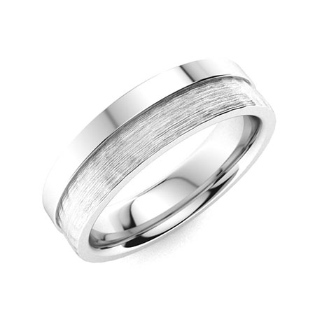Jake Men's Wedding Band | Men's Rings in 14k White Gold | Diamondere