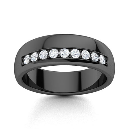 Men's Wedding Bands in Black Gold | Men's Rings in Black Gold | Diamondere