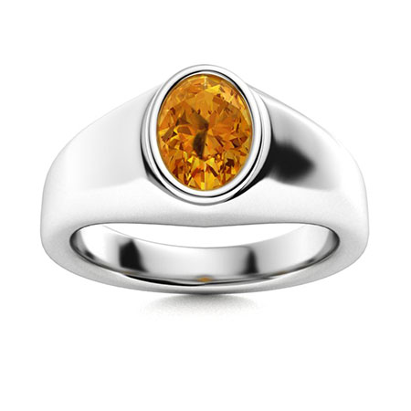 Men's Citrine Wedding Bands | Men's Citrine Rings | Diamondere