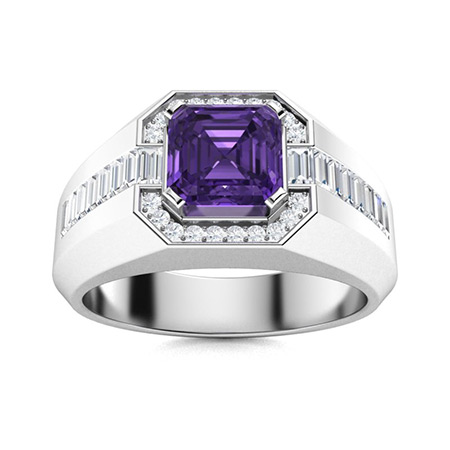 Men's Amethyst Wedding Bands | Men's Amethyst Rings | Diamondere ...