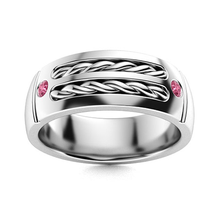 Men's Pink Tourmaline Wedding Bands | Men's Pink Tourmaline Rings ...