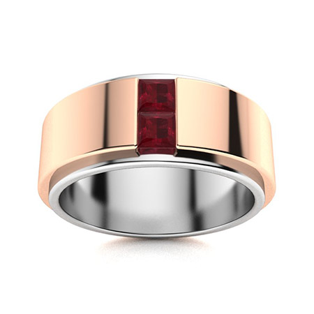Men's Ruby Wedding Bands | Men's Ruby Rings | Diamondere (Natural ...