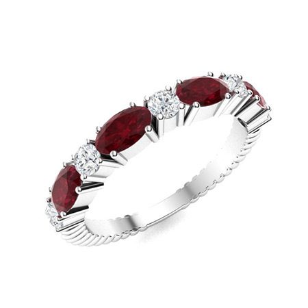 Julia Ring with Oval Ruby, SI Diamond | 1.7 carats Oval Ruby Wedding ...