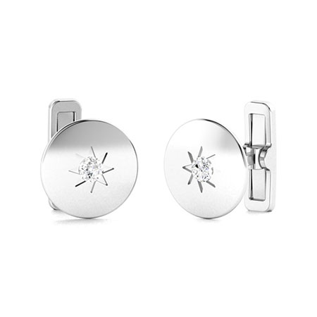 Men's VVS Diamond Cufflinks | Cufflinks | Diamondere (Natural & Certified)