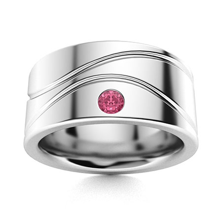 Men's Pink Tourmaline Wedding Bands | Men's Pink Tourmaline Rings ...
