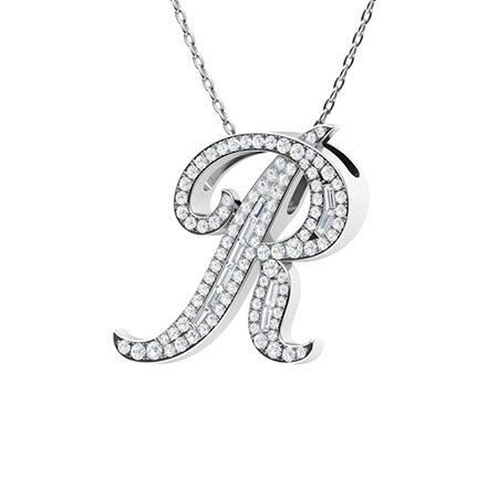 Karr Necklace with Round SI Diamond, VS Diamond | 0.52 carats Round SI ...