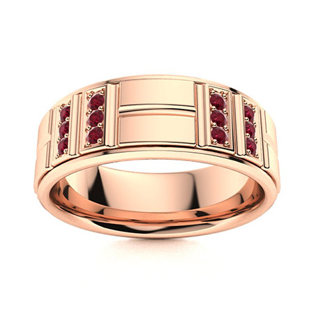 Men's Wedding Bands in Rose Gold | Men's Rings in Rose Gold | Diamondere