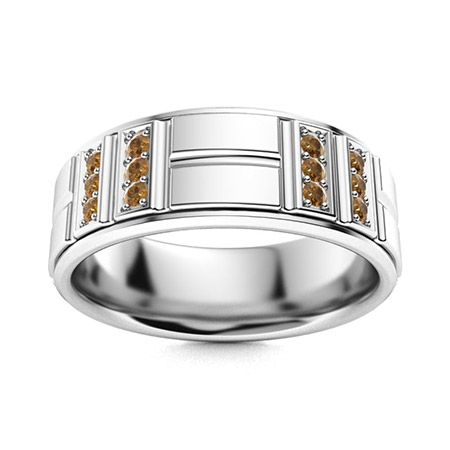 Men's Brown Diamond Wedding Bands | Men's Brown Diamond Rings | Diamondere