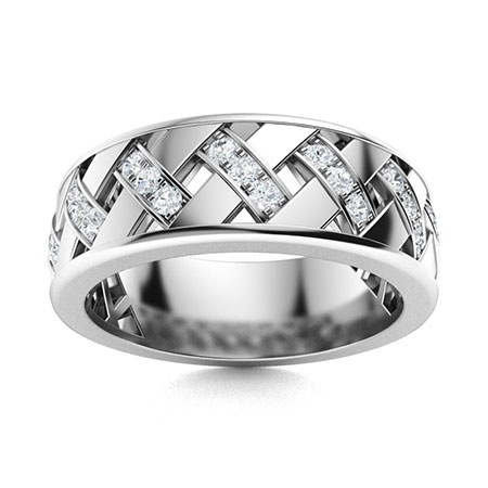 Men's Lab Created Diamond Wedding Bands | Men's Lab Created Diamond ...
