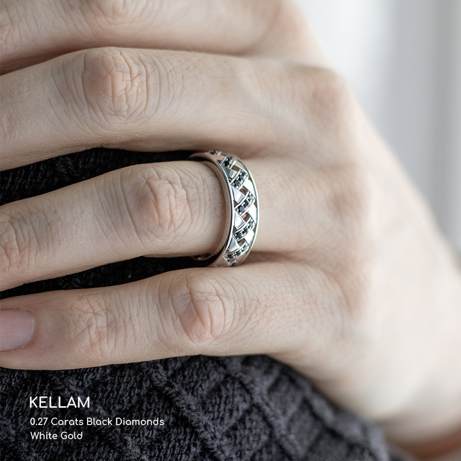 Kellam Men's Ring with Round Aquamarine | 0.27 carats Round Aquamarine ...