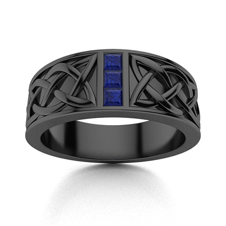 Men's Wedding Bands in Black Gold | Men's Rings in Black Gold | Diamondere