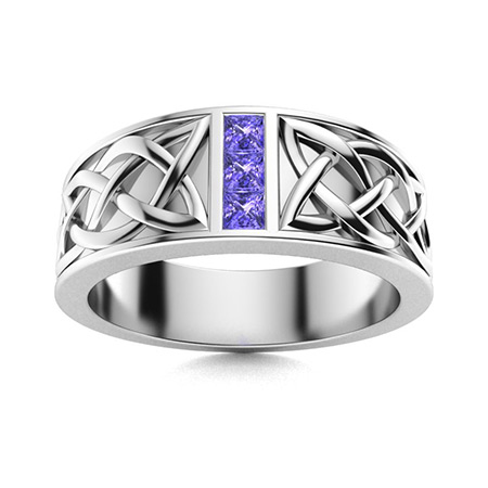Men's Tanzanite Wedding Bands | Men's Tanzanite Rings | Diamondere