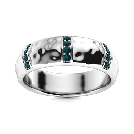 Men's Blue Diamond Wedding Bands | Men's Blue Diamond Rings | Diamondere