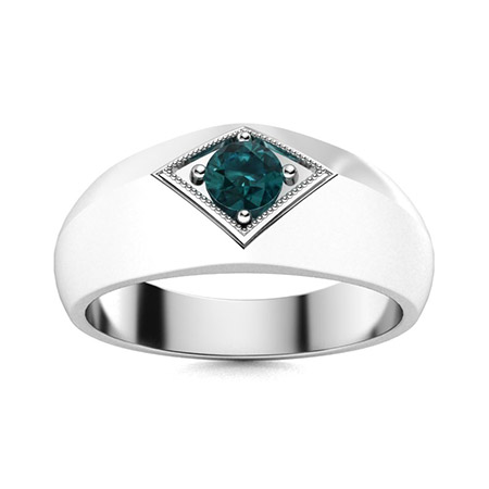 Men's Blue Diamond Wedding Bands | Men's Blue Diamond Rings | Diamondere