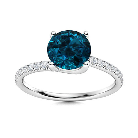Lab Created Blue Diamond Rings for Women | Certified Fine Jewelry ...