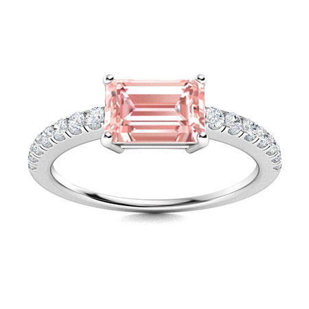 Lab-Created Pink Diamond Rings For Women | Diamondere