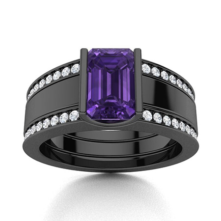 Men's Wedding Bands in Black Gold | Men's Rings in Black Gold | Diamondere