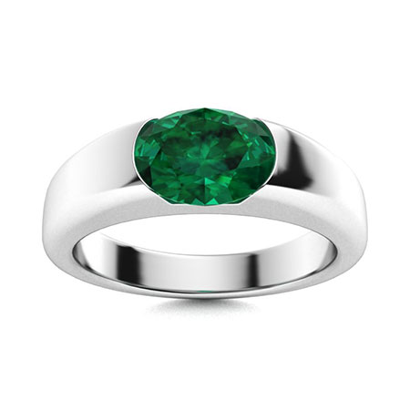 Men's Lab Created Emerald Wedding Bands | Men's Lab Created Emerald ...